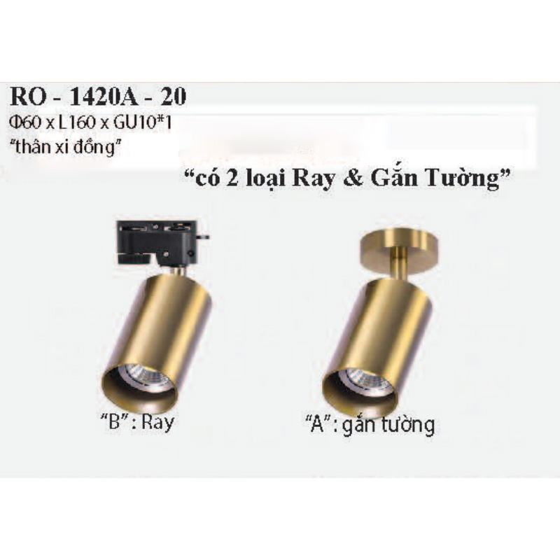 Đèn chiếu điểm gắn tường RO-1420A-20 - SEN NGUYỄN
